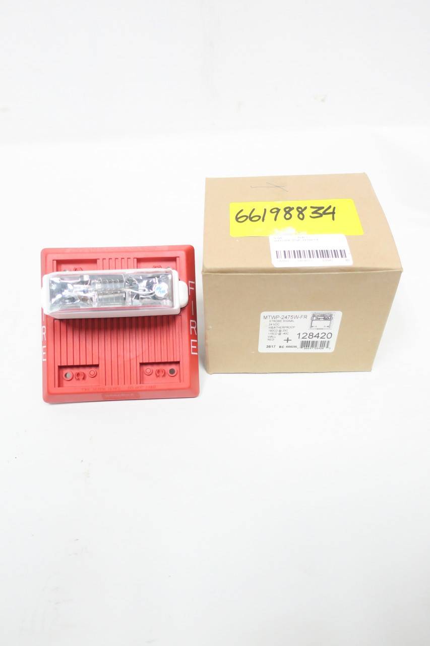 Wheelock MTWP-2475W-FR Red Wall Weatherproof Strobe Signal 24v-dc