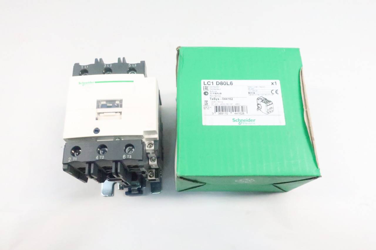 Schneider LC1 D80L6 Contactor 208v-ac 110a Amp 60hp