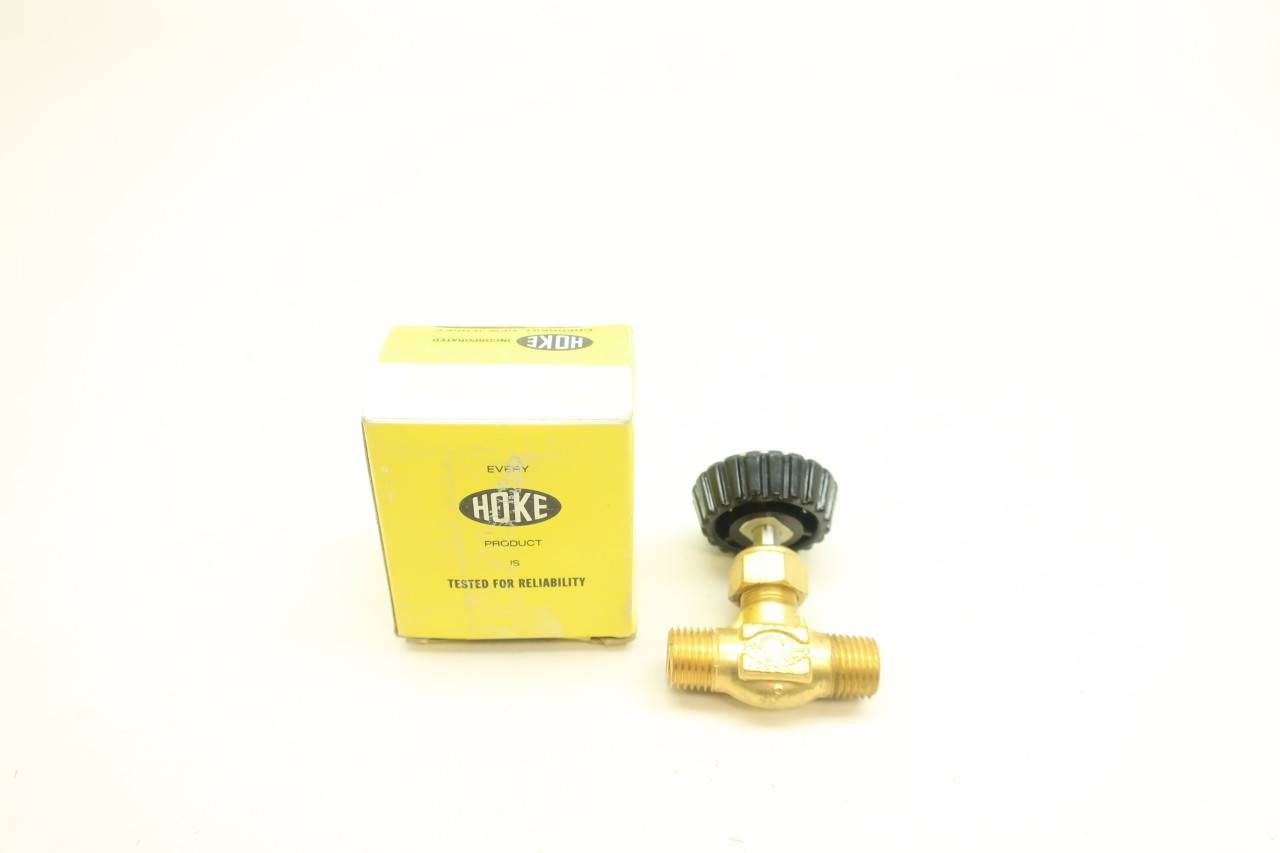 Hoke 3732M4B Manual Brass Needle Valve 1/4in Npt