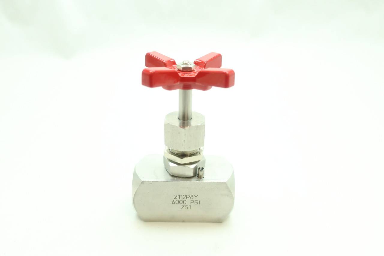 Hoke 2112P8Y Manual Socket Weld Needle Valve 6000psi 1/2in