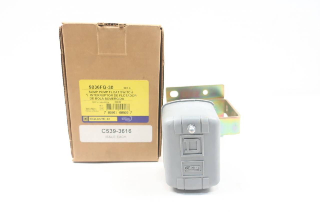 Square D 9036FG-30 Sump Pump Float Switch 600v-ac