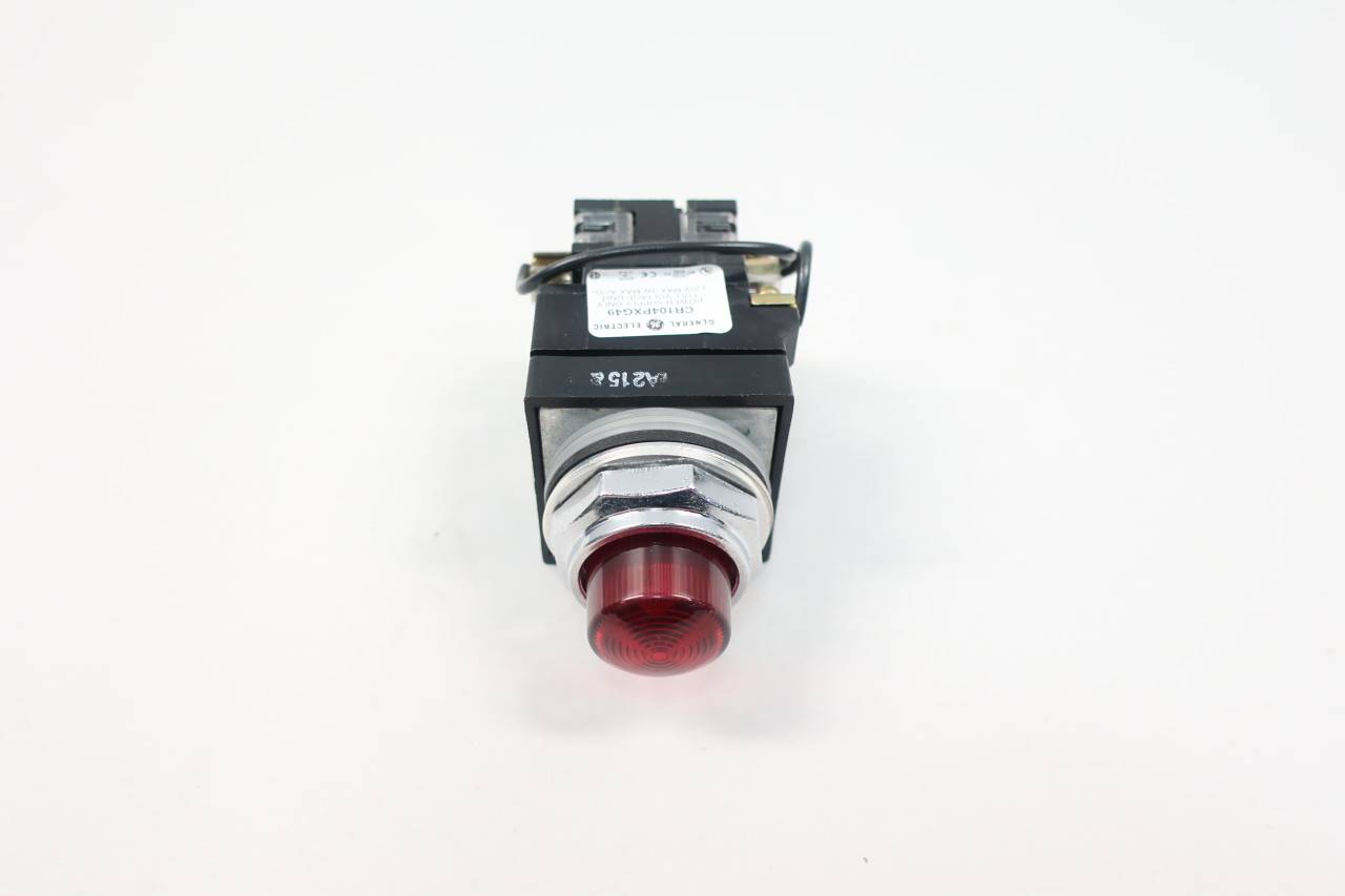 General Electric Ge CR104PLT22R Illuminated Red Pushbutton 125v-ac/dc