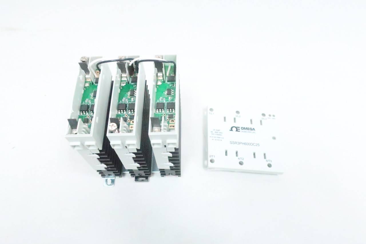 Omega SSR3PH600DC25 Solid State Relay 4-32v-dc 0.1-25a Amp 48-600v-ac