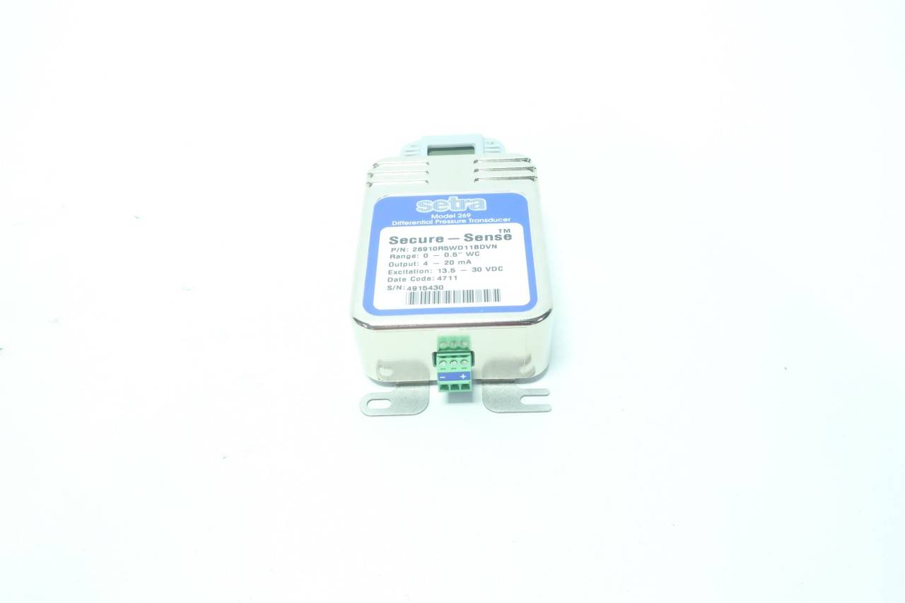 Setra 269 10r5wd11bdvn 0-0.5in-h2o 13.5-30v-dc Differential Pressure ...