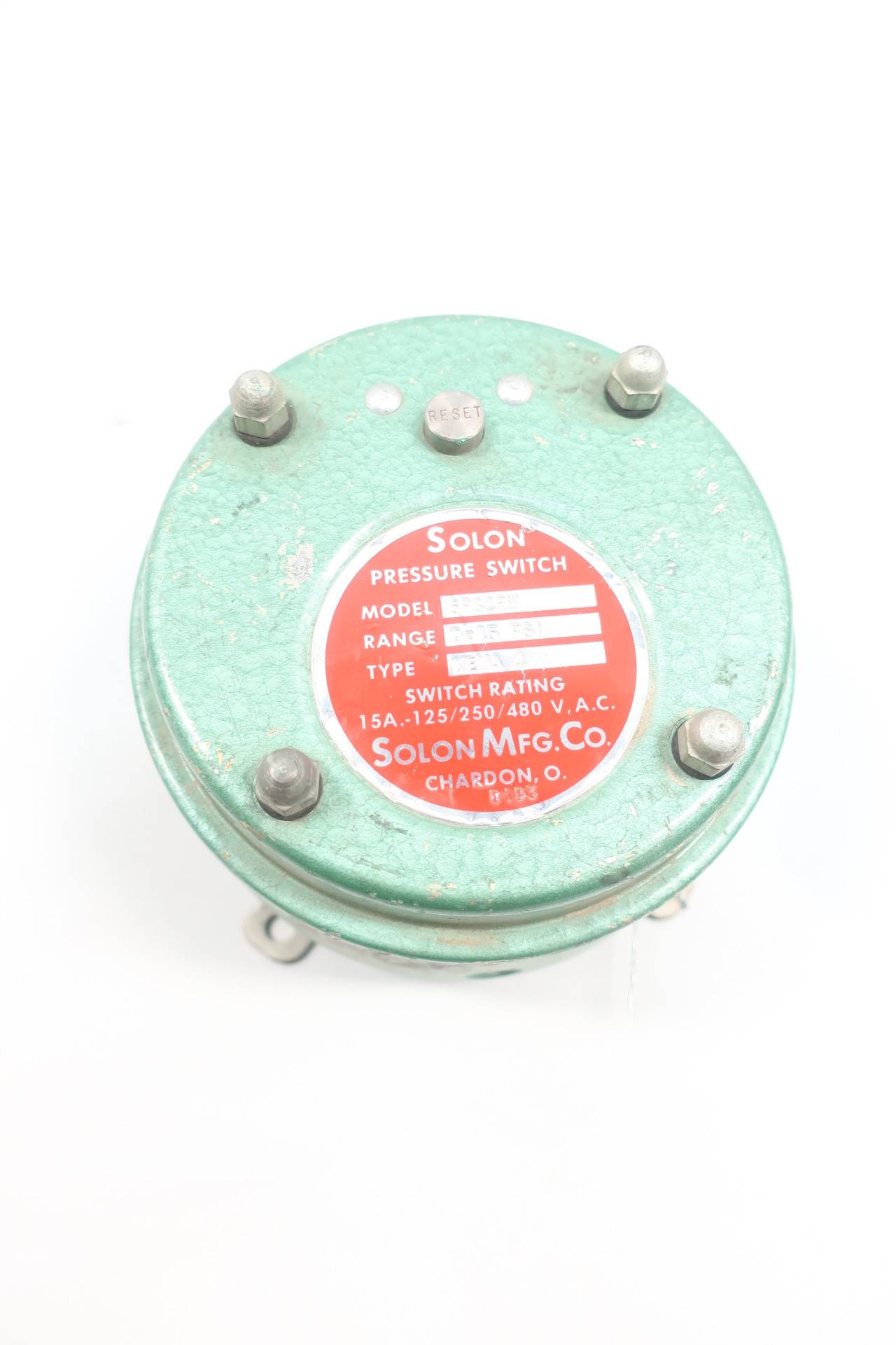 Solon 6PS2RW Pressure Switch 125/250/480v-ac 0-15psi