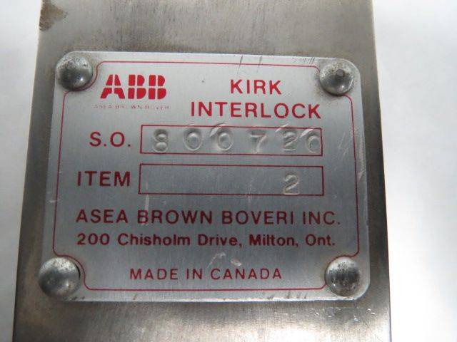 ABB KIRK INTERLOCK CIRCUIT BREAKER BRASS SWITCH LOCK WITH KEY ITEM 2 ...