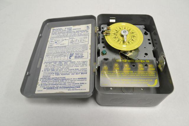Manual Override Timer Switch Intermatic T103 Mechanical Time Switch ...
