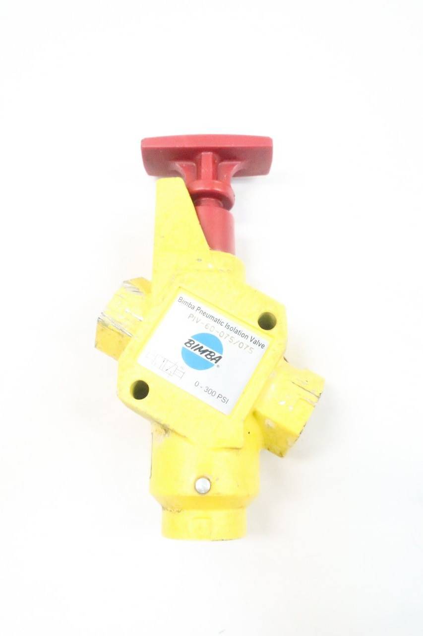 Bimba PIV-60-075/075 Pneumatic Isolation Valve 3/4in 300psi