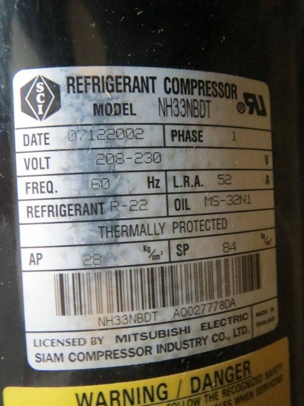 3-1/2 TON AC/HP SCROLL COMPRESSOR 240/50/1 R-410A Surplus, 41% OFF