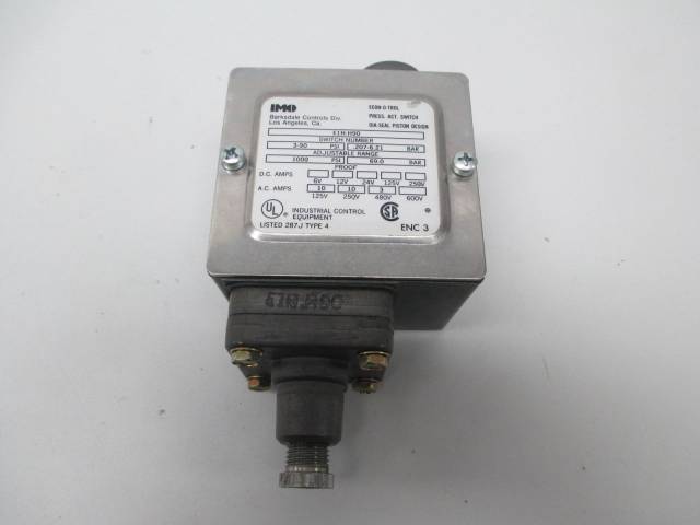 Barksdale Imo E1h H90 3 90psi Pressure Switch 480v Ac D261366