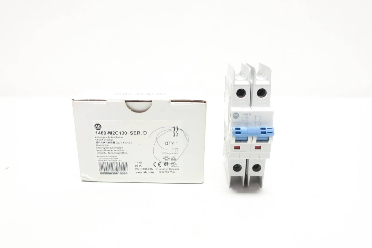 Allen Bradley 1489-M2C100 2p 10a Amp 400v-ac Miniature Circuit Breaker