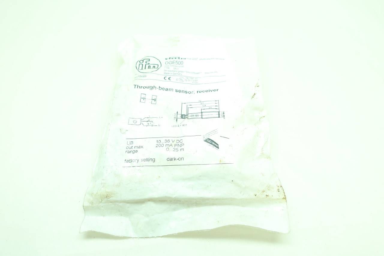 Ifm Efector OGE500 OGE-FPKG/US100 Photoelectric Sensor 10-36v-dc