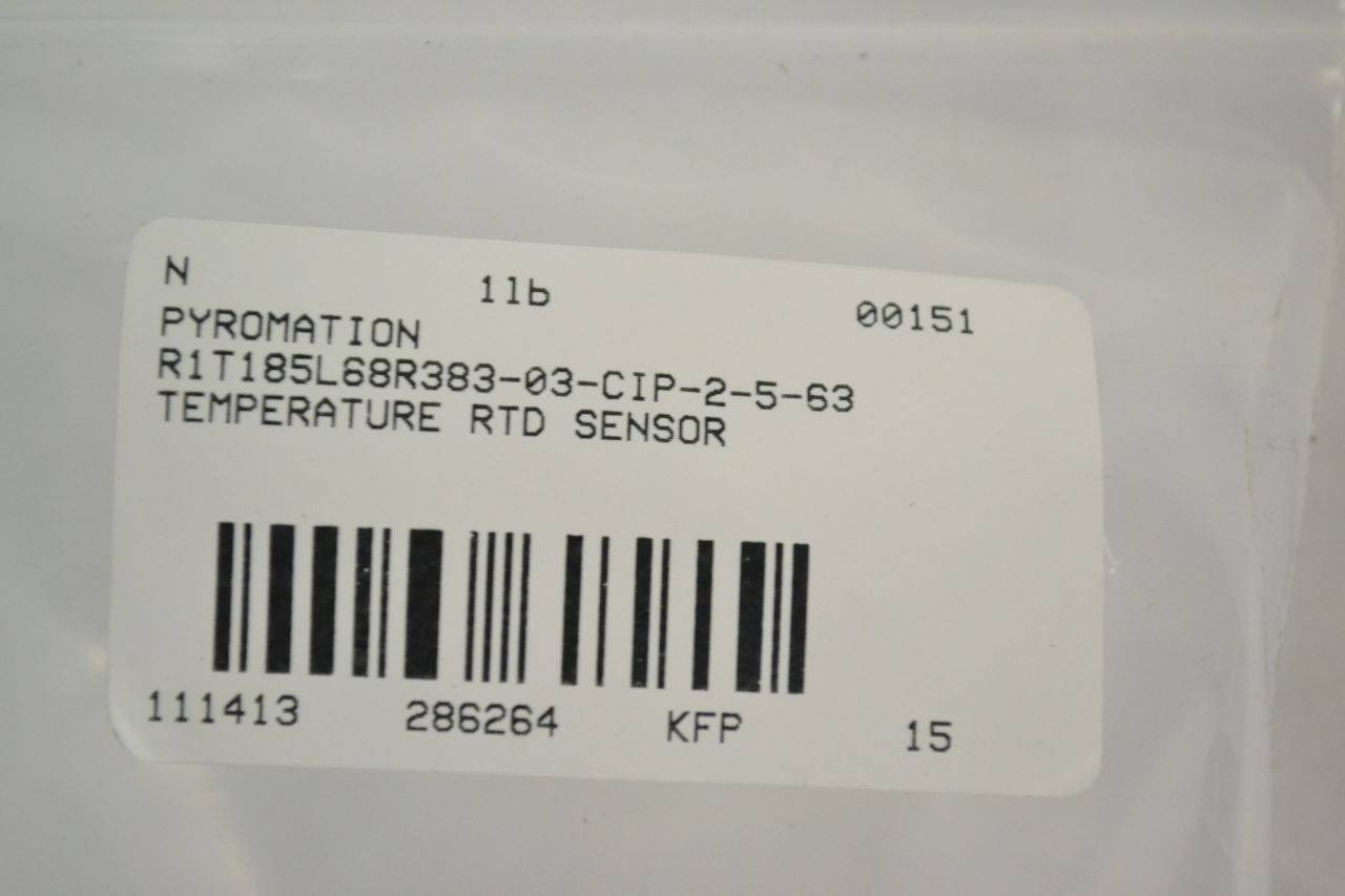 Pyromation R1T185L68R383-03-CIP-2-5-63 Temperature Rtd Sensor B286264