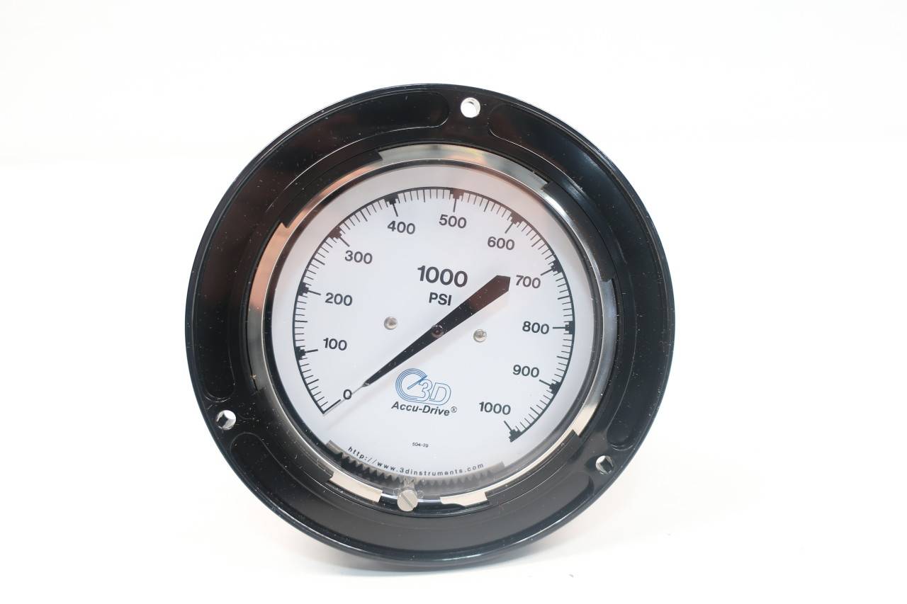3d Instruments 25504-29B21 Accu-drive Pressure Gauge 4-1/2in 0-1000psi ...
