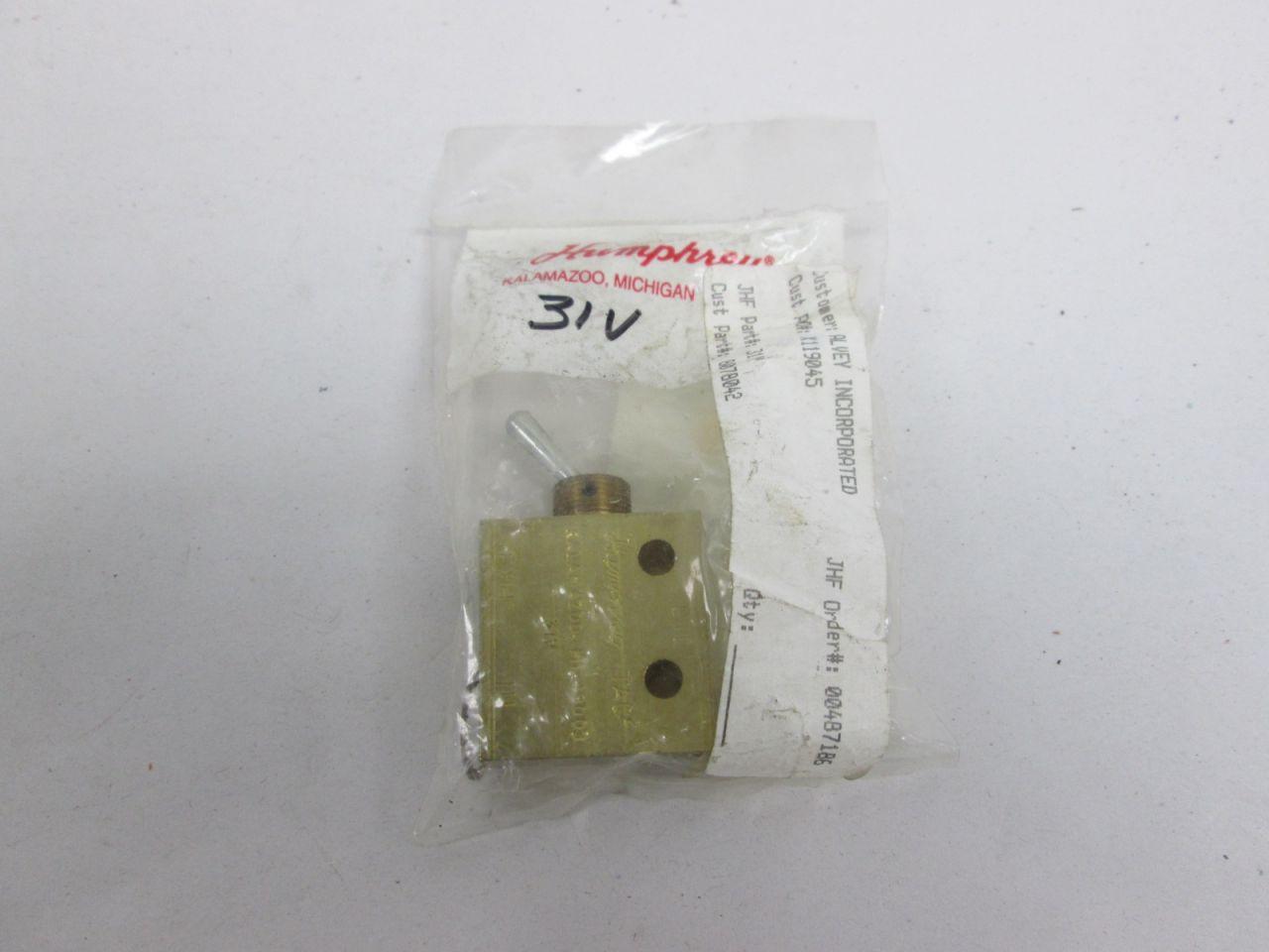 NEW HUMPHREY 31V 8078042 TAC2 SWITCH 1/8 IN NPT PNEUMATIC VALVE ...