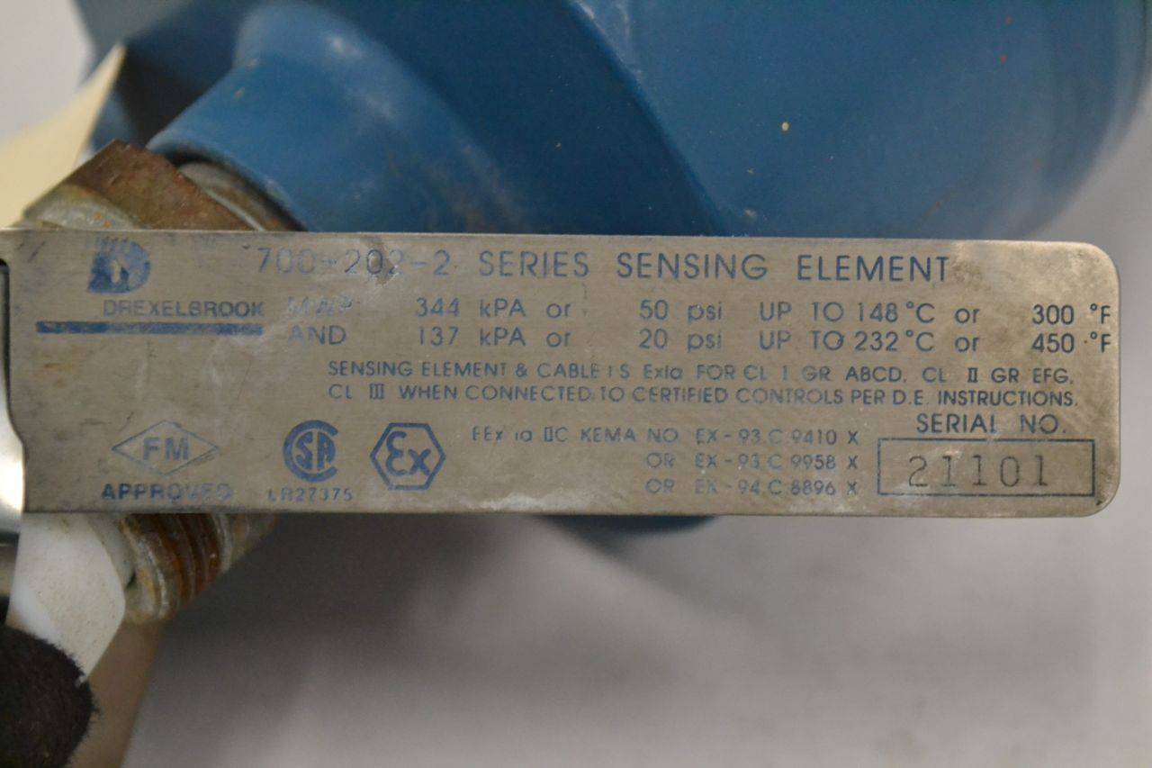 Drexelbrook 700-202-2 Level Sensor Element Thermocouple 19 In Probe B314024