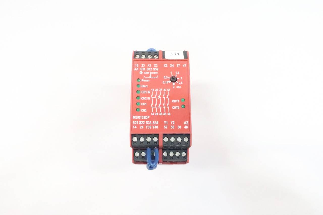 Allen Bradley MSR138DP 440R-M23143 Guardmaster Safety Relay 24v-ac/dc