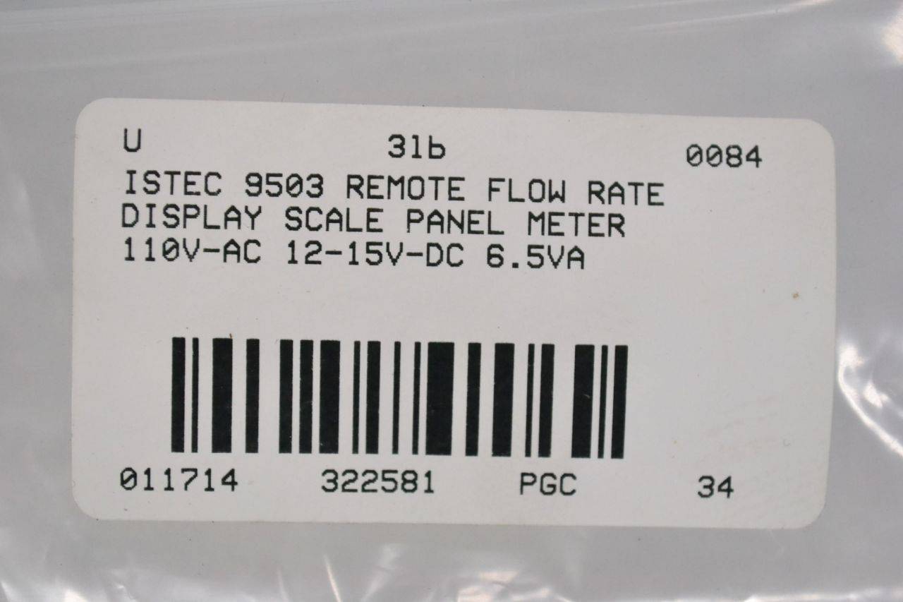 Istec 9503 Remote Display Totalizer Ratemeter 6 Digit Meter 110v-ac B322581