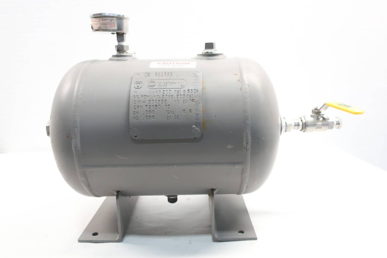 Manchester Tank 304932 Pressure Tank 4.6gal 200psi
