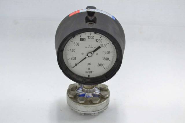 WIKA STAINLESS DIAPHRAGM SEAL PRESSURE 0-2000PSI 5 IN 1/2 IN NPT GAUGE ...