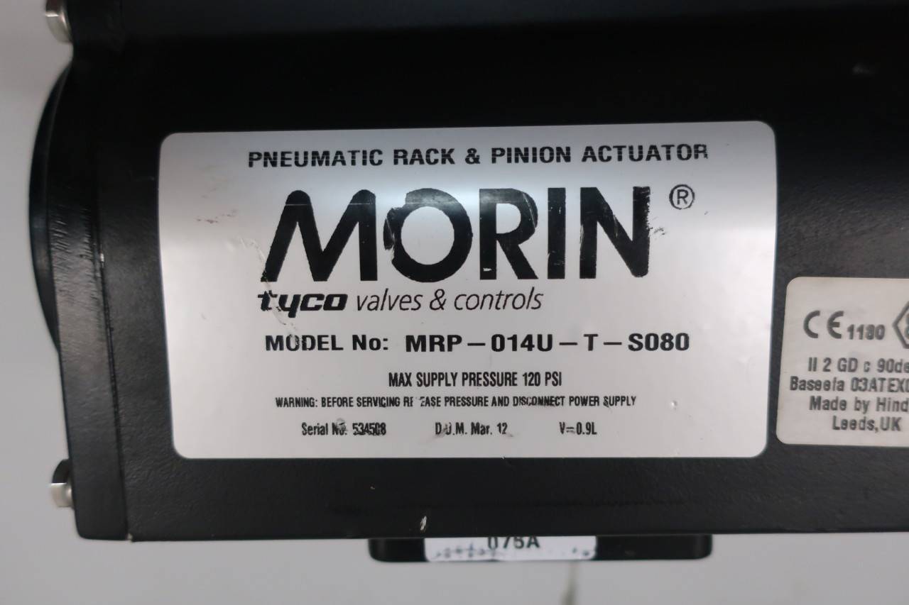 Morin MRP-014U-T-S080 Pneumatic Valve Actuator 120psi