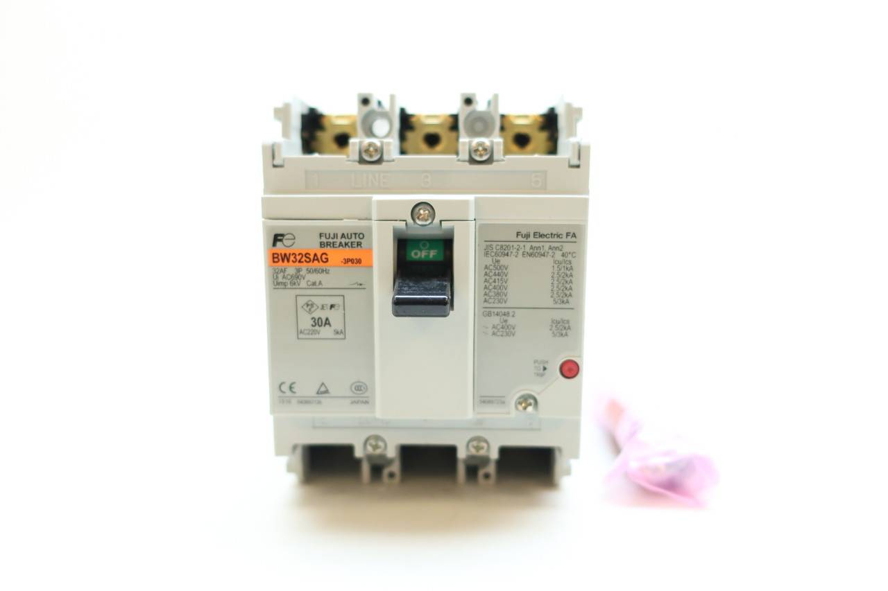 Fuji Electric BW32SAG 3p 30a Amp 500v-ac Molded Case Circuit Breaker