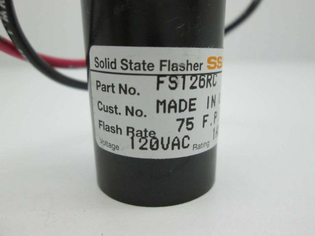 SSAC FS126RC SOLID STATE FLASHER 10A AMP 75FPM 120V-AC LIGHTING D388289