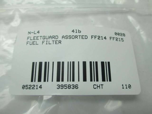 LOT 4 FLEETGUARD ASSORTED FF214 FF215 FUEL FILTER D395836
