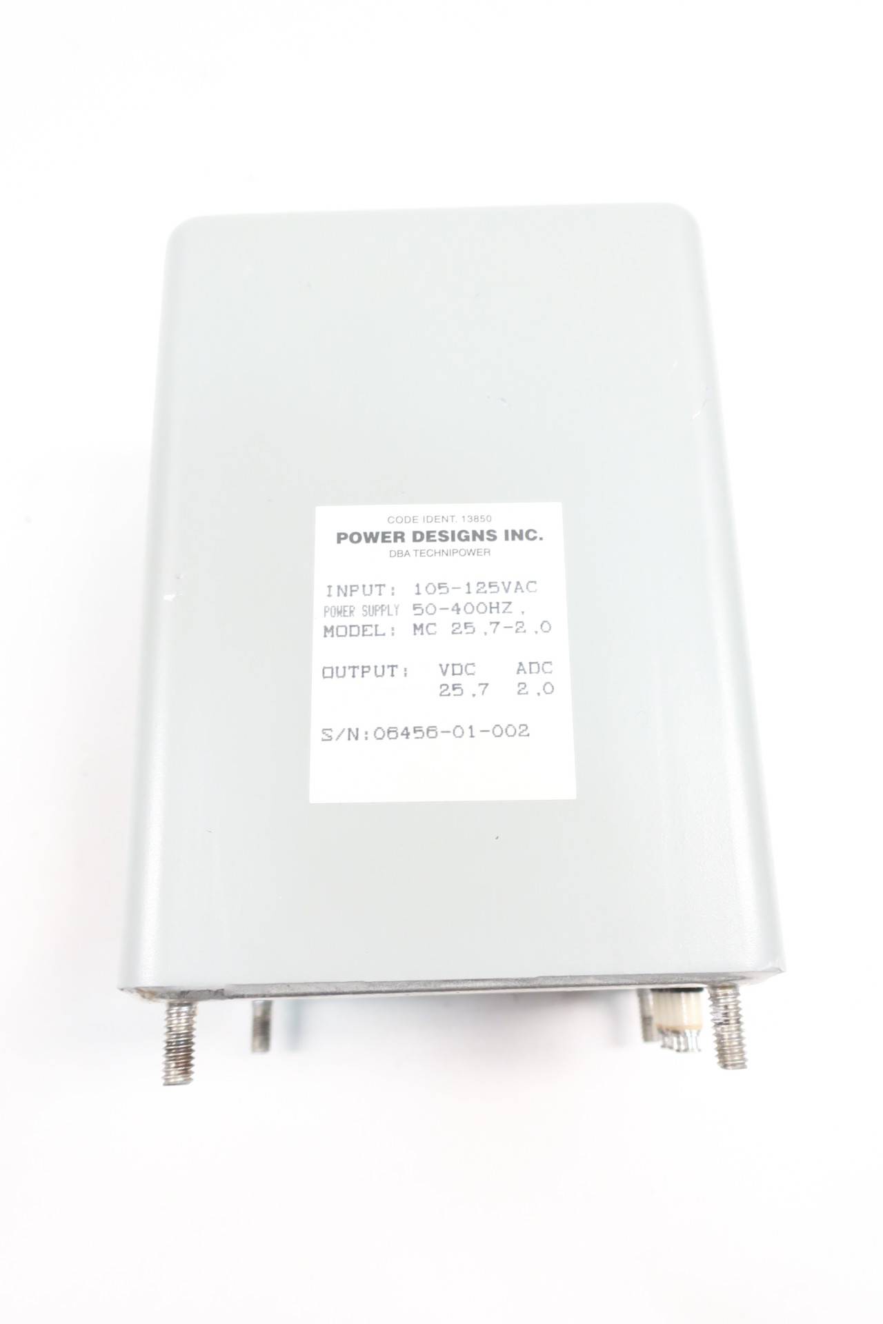 Power Designs MC 25.7-2.0 Power Supply 105-125v-ac 2a Amp 25.7v-dc