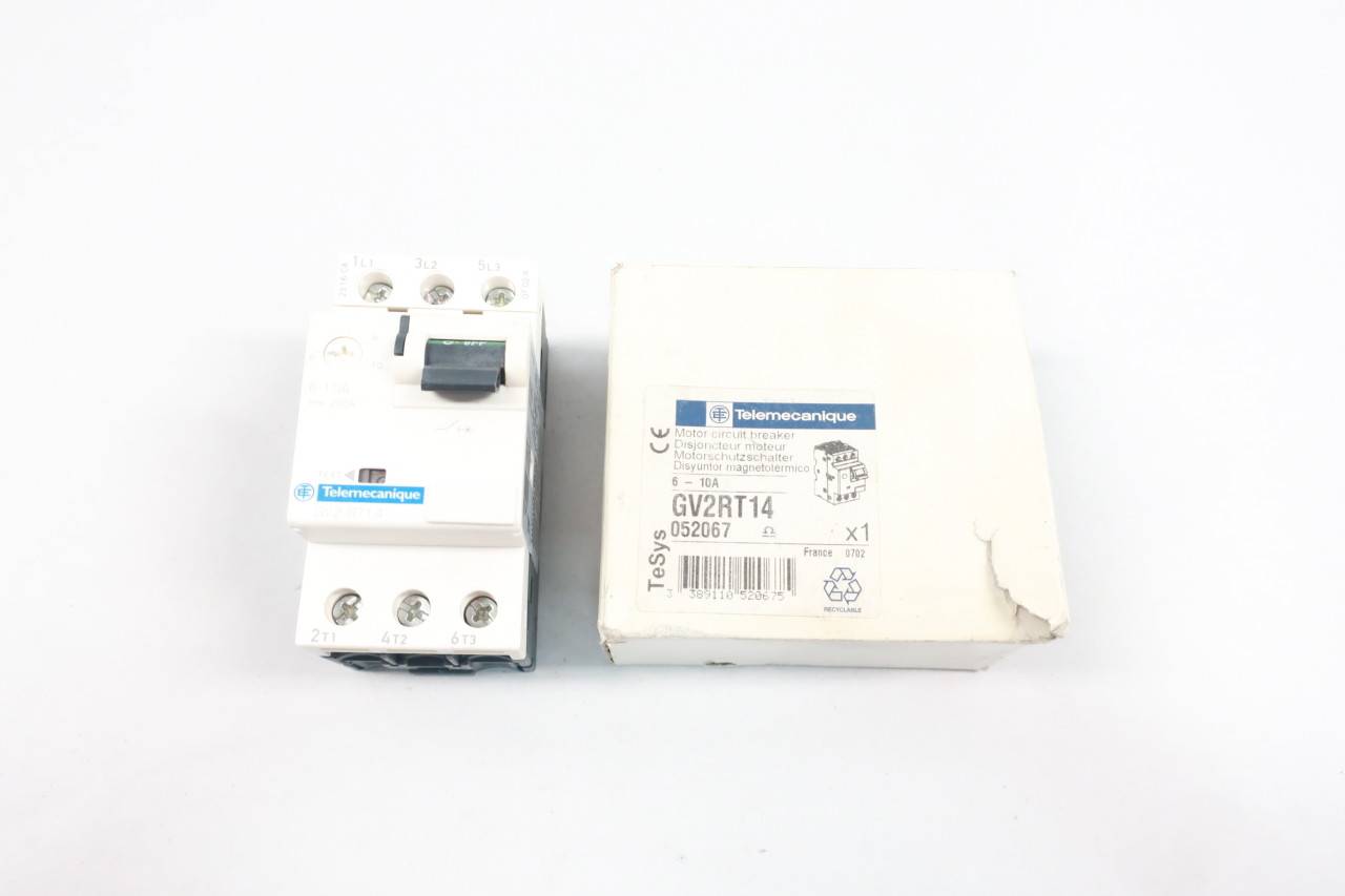 Telemecanique GV2RT14 Manual Starter 6-10a Amp 5hp