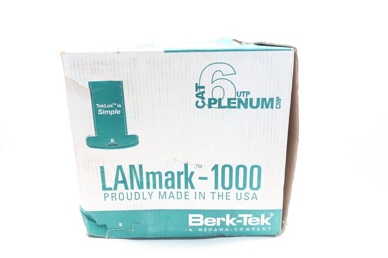 Berk-tek 10032094 Lanmark-1000 Blue Cat6 Utp Data Cable 4-pair 23awg 1000ft
