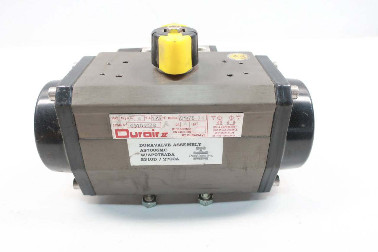 Duravalve AP075 Durair Ii Pneumatic Valve Actuator 145psi