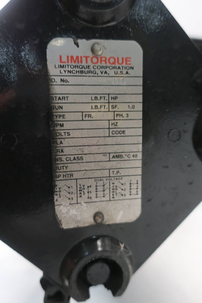 Flowserve L120-10 Limitorque Electric Actuator 1/2hp 460v-ac