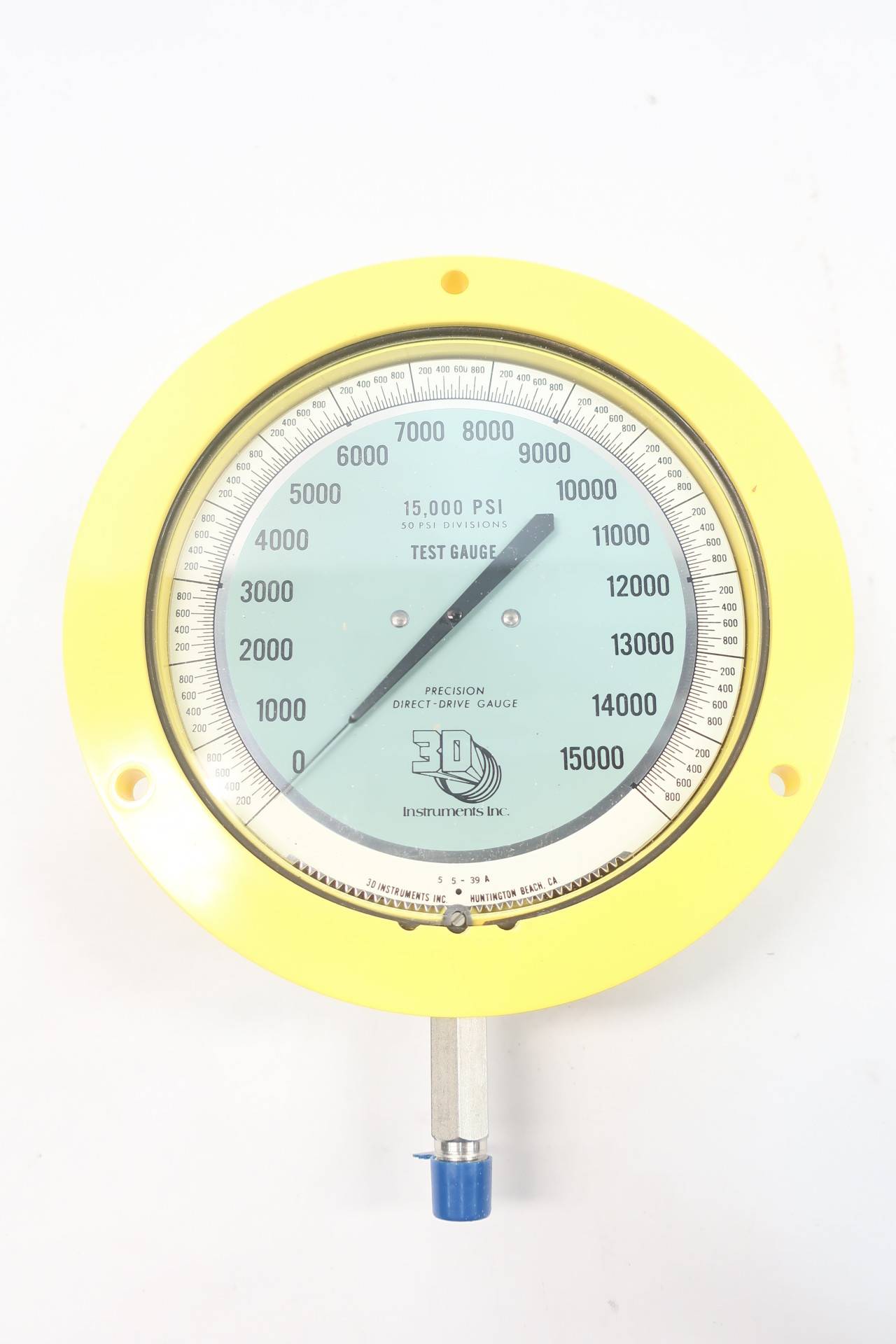3d Instruments 25555-39B14 Pressure Gauge 6in 0-15000psi 1/4in Npt