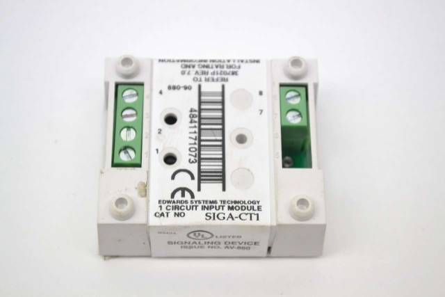 EDWARDS SIGA-CT1 INTELLIGENT ANALOG ADDRESSABLE SINGLE INPUT MODULE B433680