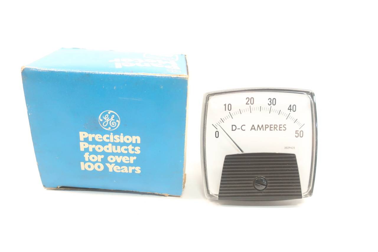 General Electric Ge 50-162111NTNT7ALL Ammeter 0-50dc Amp