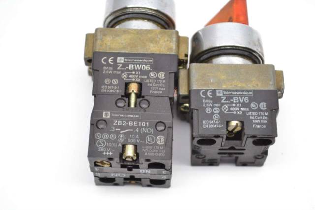LOT 2 TELEMECANIQUE ASSORTED Z..-BW06 ZB2-BE101 Z..-BV6 SELECTOR SWITCH ...