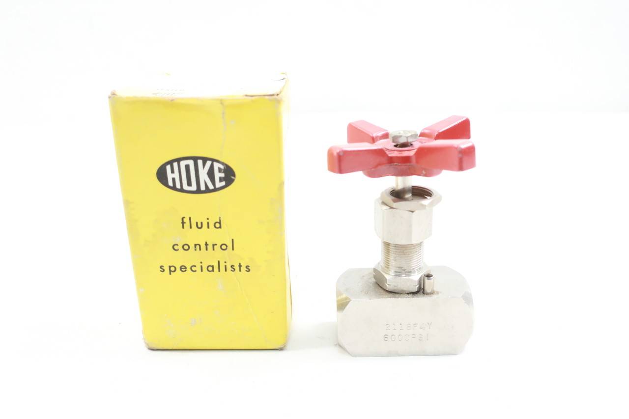 Hoke 211EF4Y Manual Needle Valve 6000psi 1/4in Npt