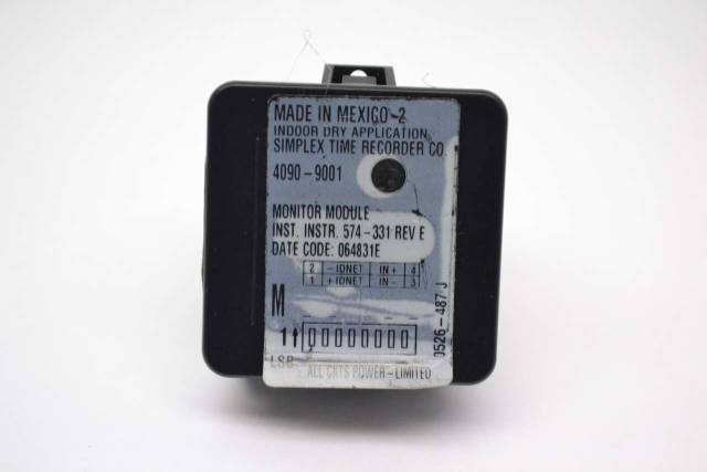 SIMPLEX 4090-9001 FIRE ALARM REV E MONITOR MODULE SAFETY SECURITY B443173