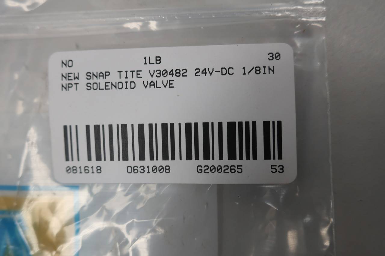 Snap Tite V30482 Solenoid Valve 24v-dc 1/8in Npt