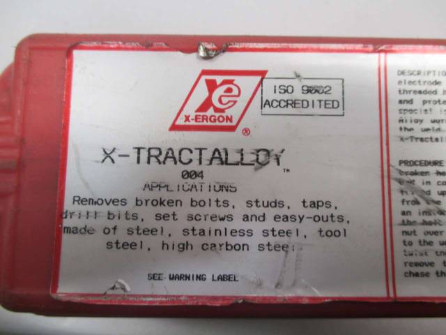 PARTSMASTER X-ERGON 004-4-0000 X-TRACTALLOY 2LBS 1/8 IN ELECTRODES D464008
