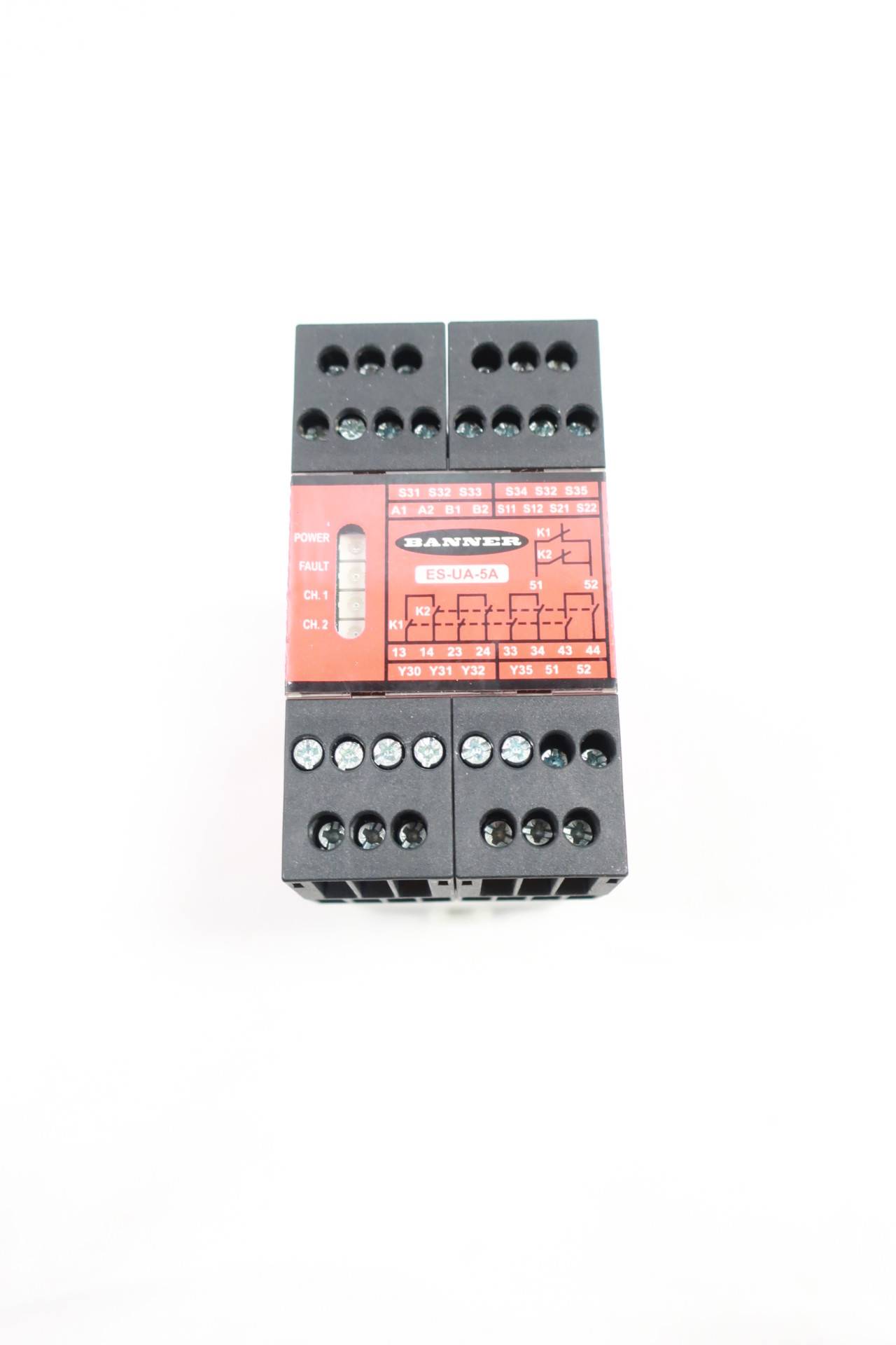 Banner ES-UA-5A Safety Relay 115v-ac 12/24v-dc