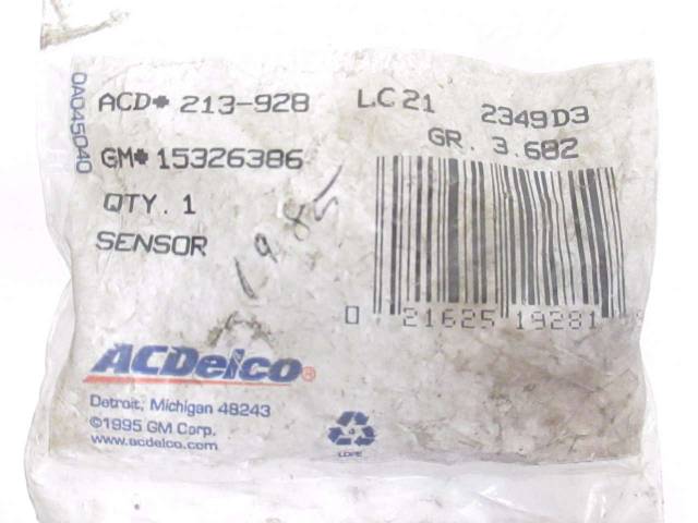 ACDELCO 213-928 ENGINE COOLANT TEMPERATURE SENSOR D502737 ACDELCO 213-928 ENGINE COOLANT TEMPERATURE SENSOR D502737