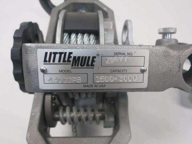 COFFING 430CDPB LITTLE MULE 1500-3000LB MANUAL CABLE HOIST D523300