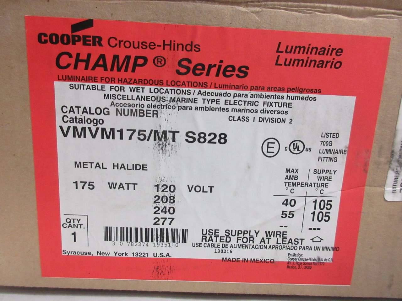 Crouse Hinds VMVM175/MT S828 Champ Luminaire, 52% OFF