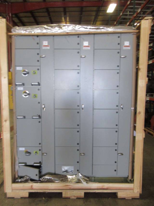 ABB MNS-MCC 3X VERTICAL MCC SECTIONS 3X FEEDER BUCKET SWITCHGEAR D543657