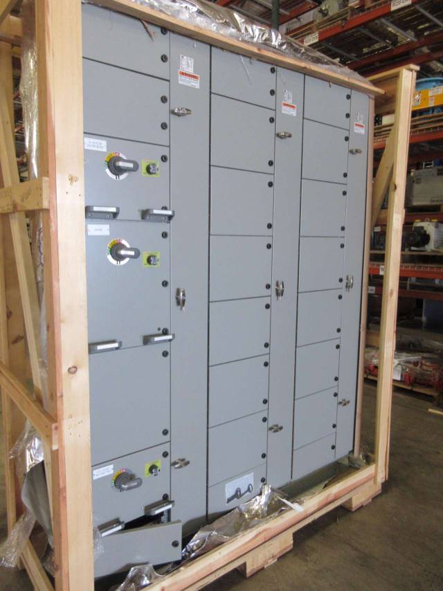 ABB MNS-MCC 3X VERTICAL MCC SECTIONS 3X FEEDER BUCKET SWITCHGEAR D543657