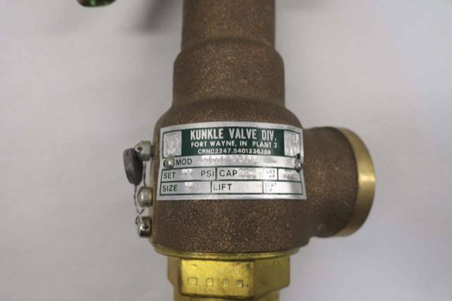 KUNKLE 6010 EE01 281LBS/HR 15PSI 1IN NPT BRONZE RELIEF VALVE D545030