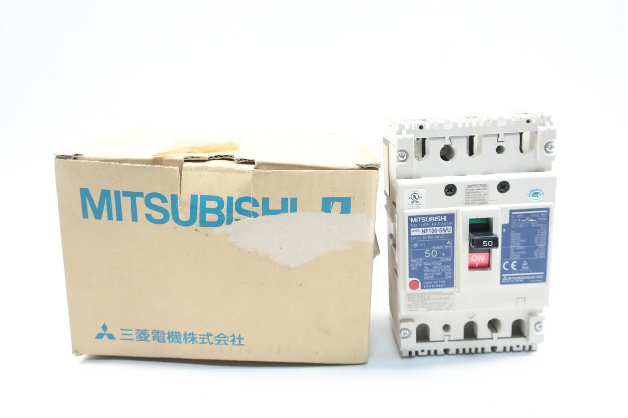 Mitsubishi NF100-SWU3050 Molded Case Circuit Breaker 3p 50a Amp 480v-ac