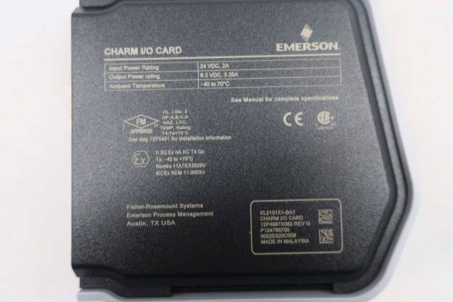 EMERSON KL2101X1-BA1 DELTAV CHARM I/O CARD REV G D559734